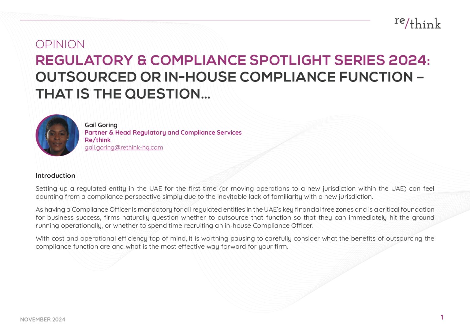 Outsourced or In-house Compliance Function?